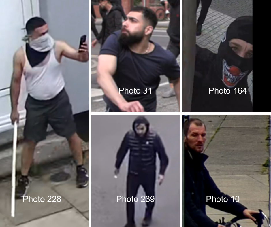 Further five photos released in hunt for individuals wanted in ...