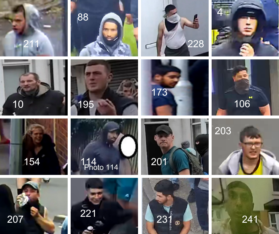 Reminder of individuals still wanted in connection with violence and ...