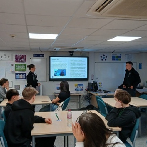 Response officers deliver police career presentation to students ...